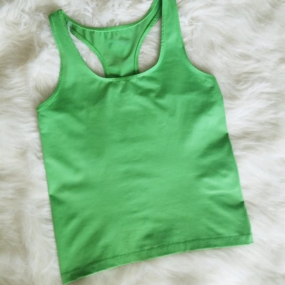 Nike | Tops | 25 Nike Lime Green Fitted Razorback | Poshmark